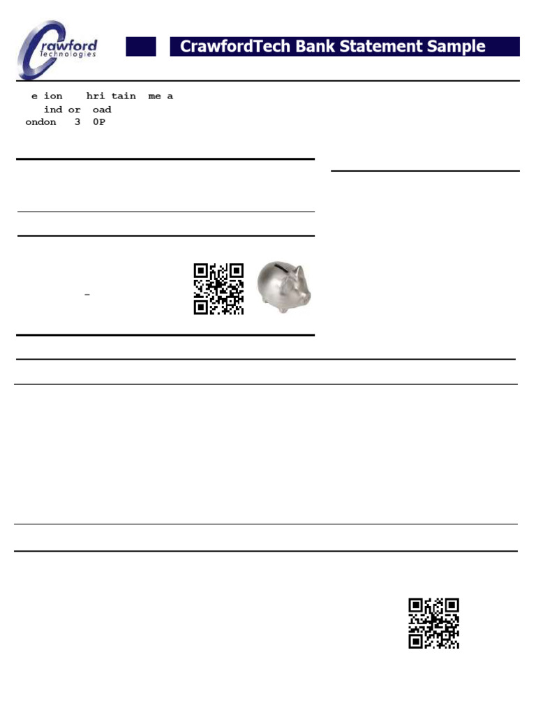 Bank Statement Template 09 | PDF | Qr Code | Banking