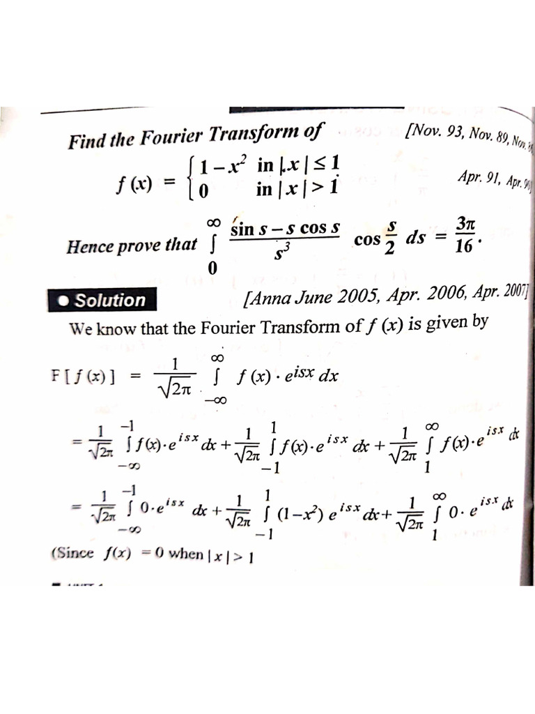 Fourier Transform 1 Pdf