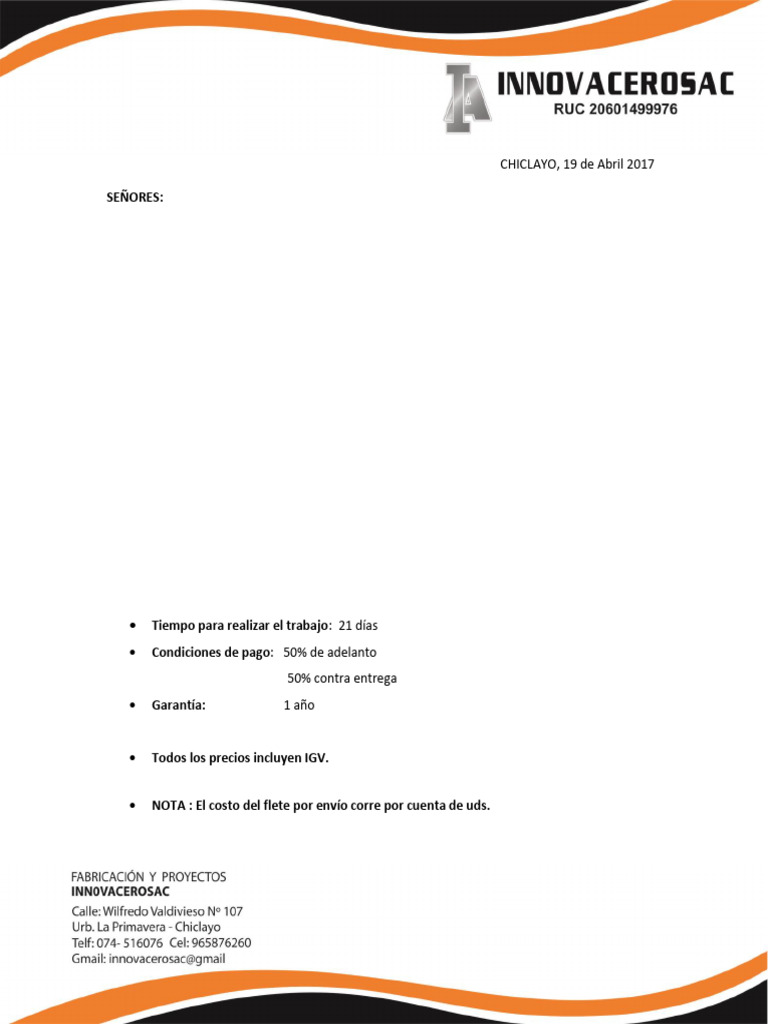 Hoja Membretada | PDF