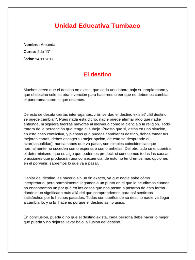 Reflexiones sobre el destino y libre albedrío | PDF | Ciencia y matemáticas