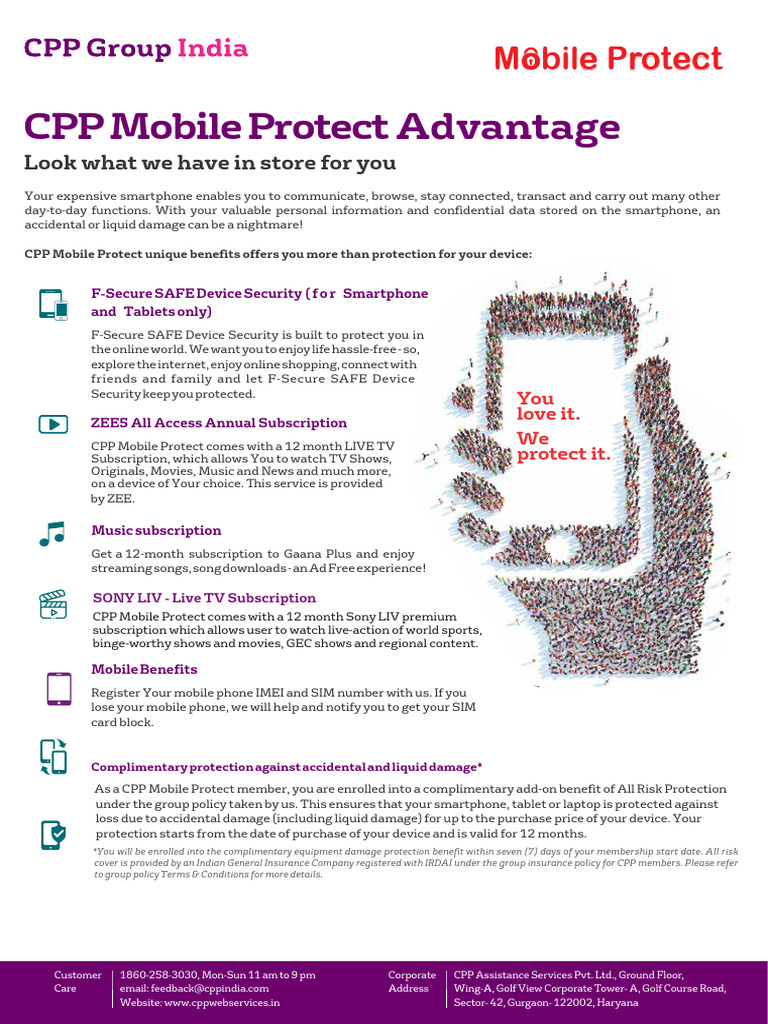 CPP Mobile Protect With Fonesafe Classic Branding One Pager | PDF | Mobile Phones | Smartphone