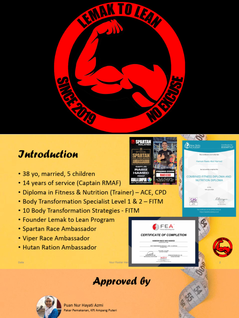 Lemak To Lean Main 2024 | PDF | High Intensity Interval Training | Lunch