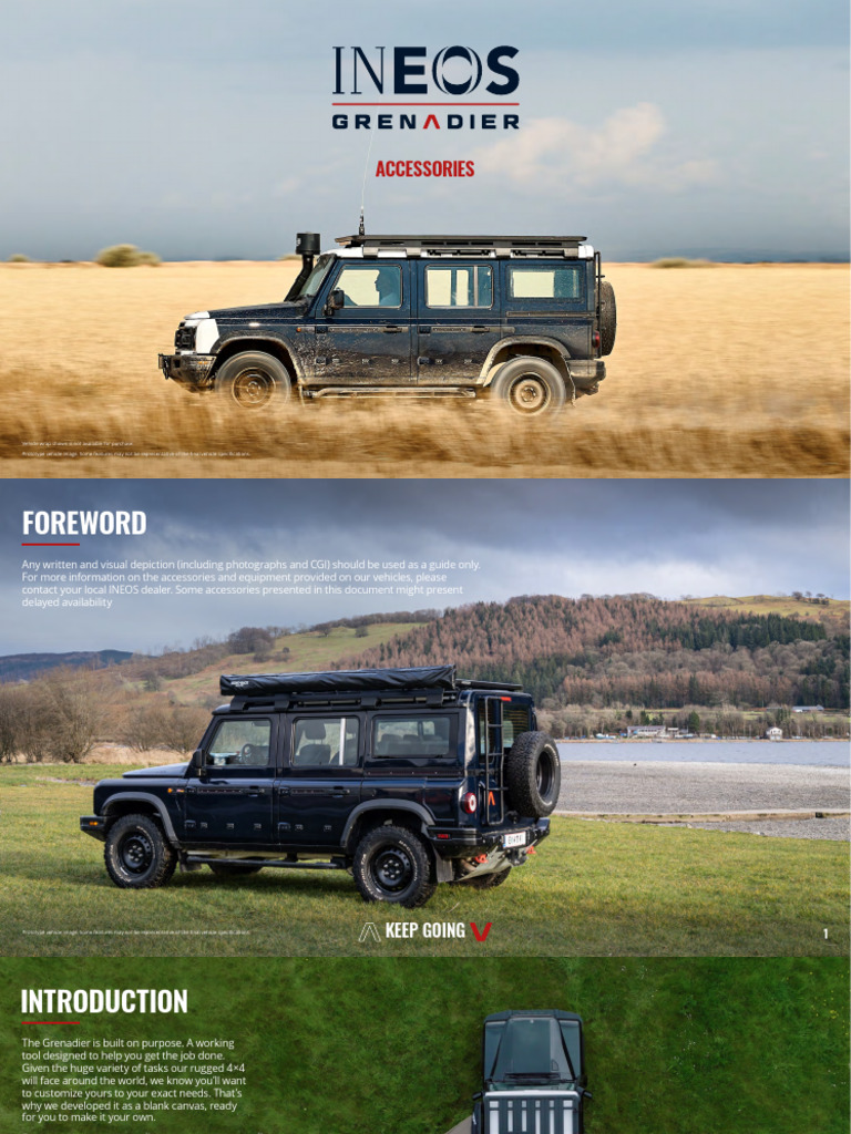 Grenadier Vehicle Accessories Guide | PDF | Trunk (Car) | Roof