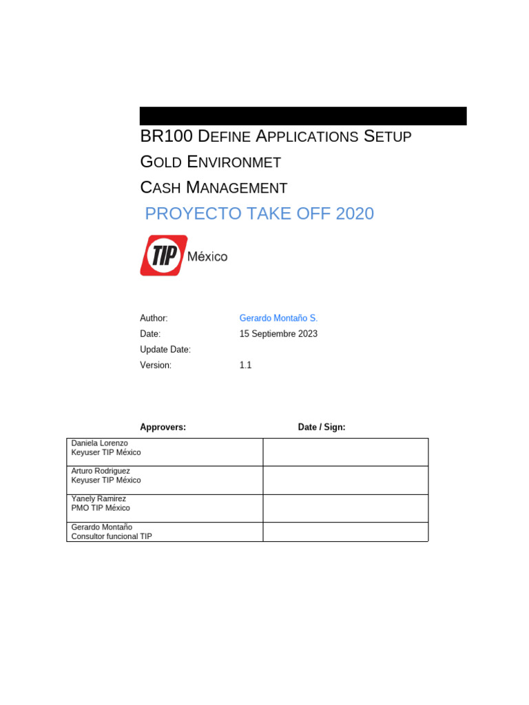 BR100 Tip Cash Management v1.1 FINAL | PDF | Banks | Cash