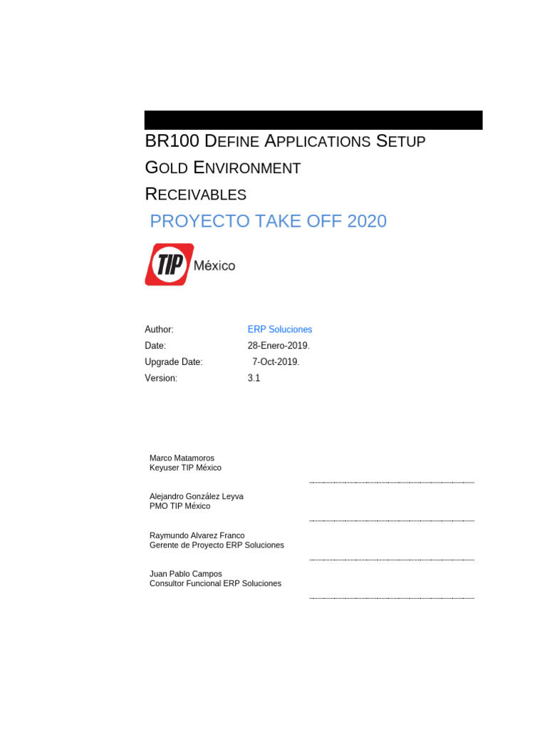 BR100 Receivables v3.1 | PDF | Receipt | Business Documents