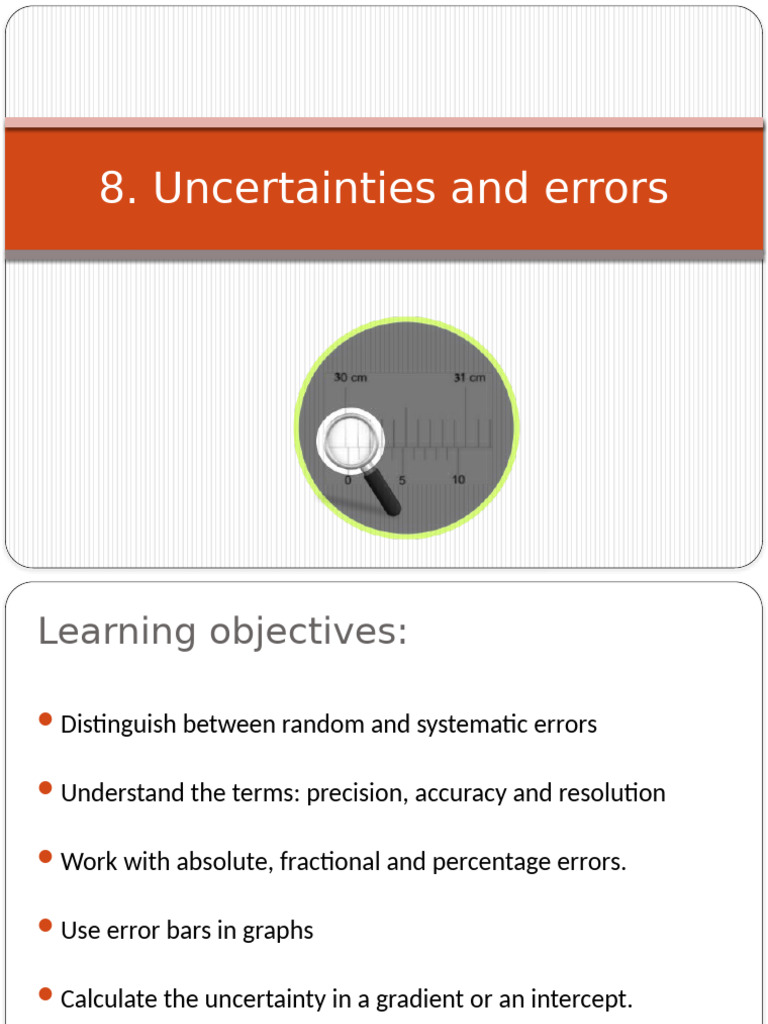 Uncertainties and Errors | PDF | Observational Error | Metrology