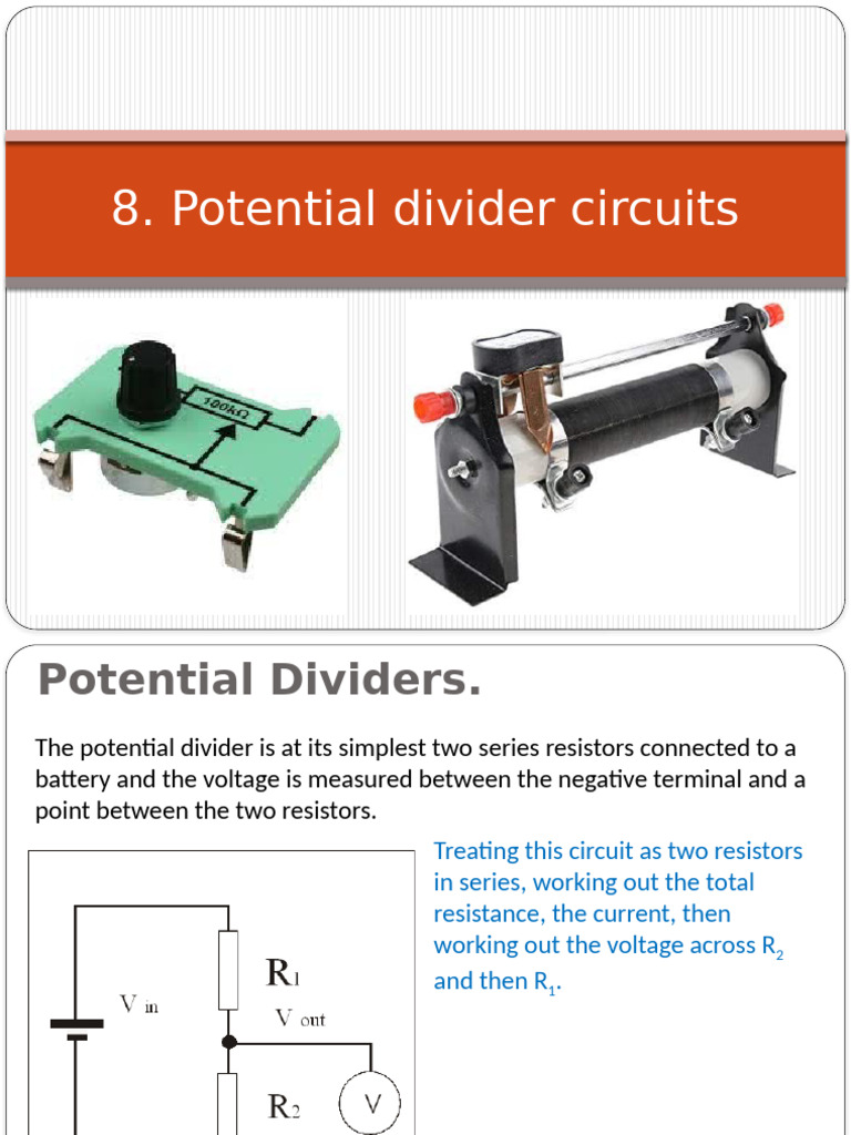 Potential Divider Circuits | PDF | Electrical Resistance And ...