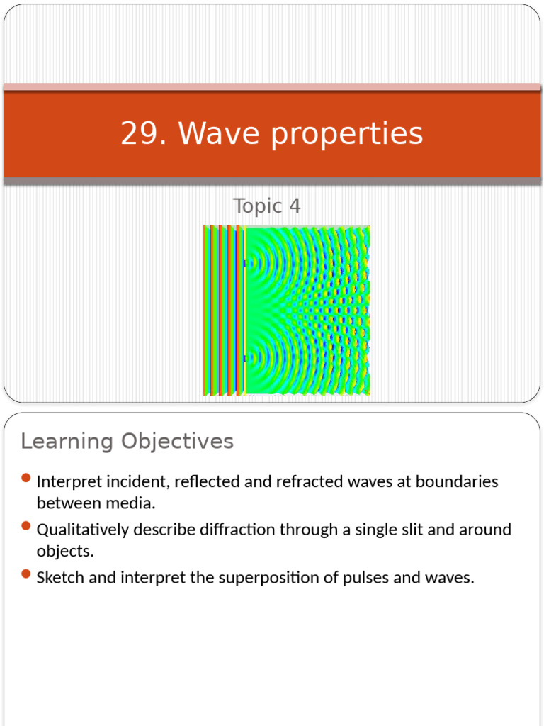 Wave Properties | PDF | Diffraction | Waves