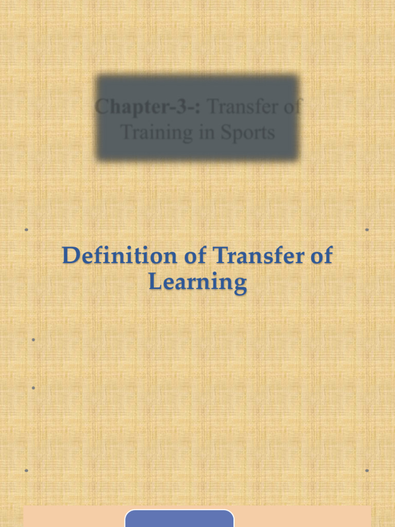 Transfer of Training | PDF | Learning | Teachers
