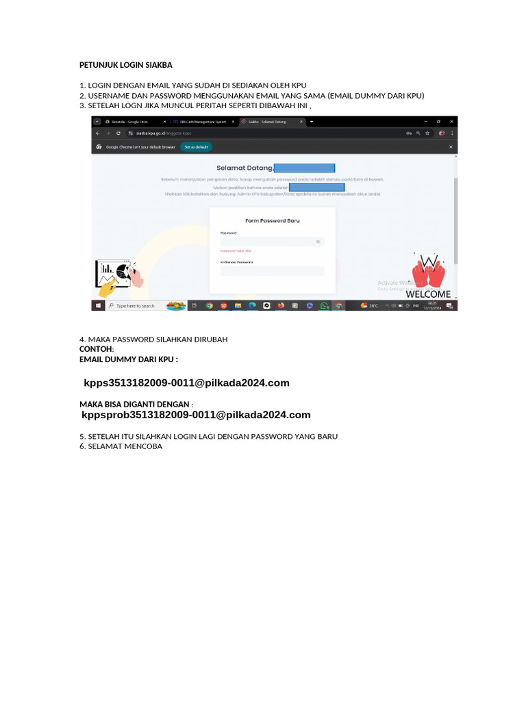 Petunjuk Login Siakba | PDF