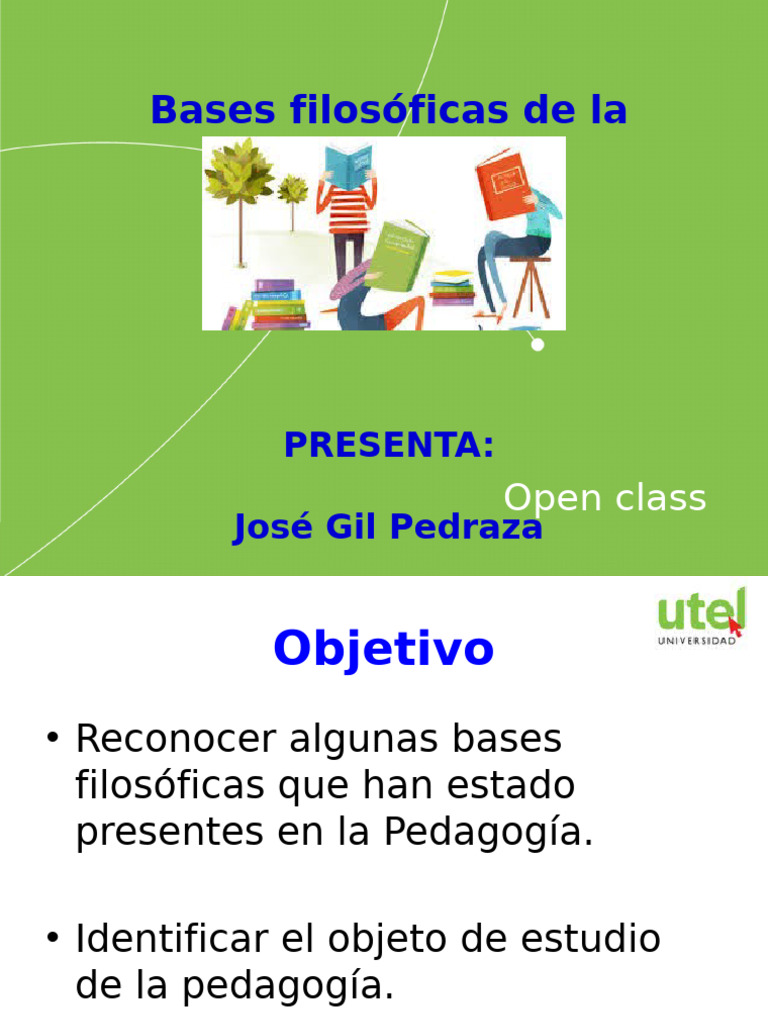 Fundamentos Filosóficos de la Pedagogía | PDF | Pedagogía | Plan de ...