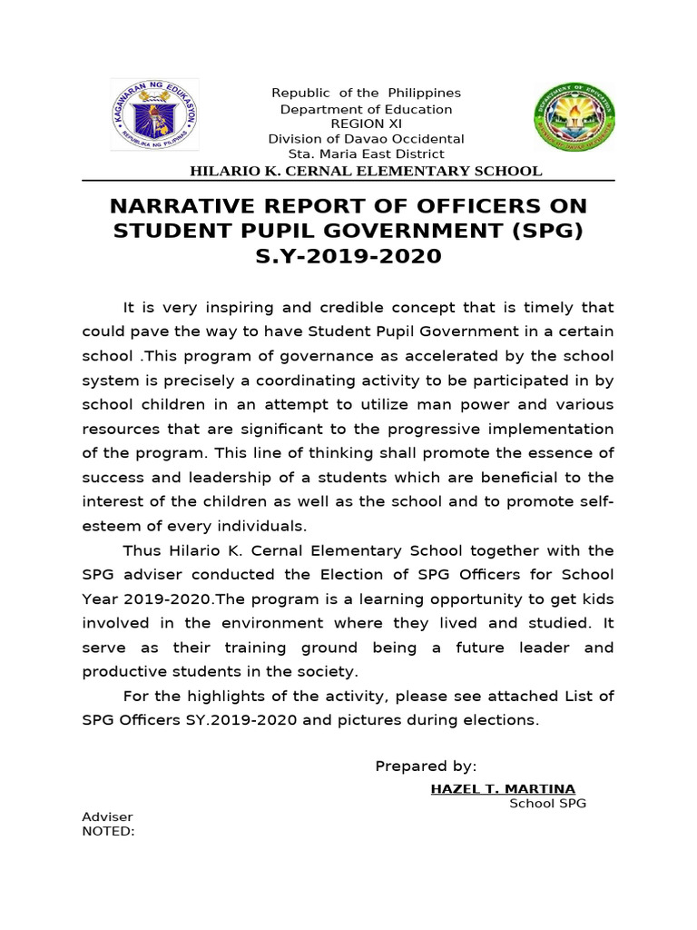 SPG Narrative Report | PDF