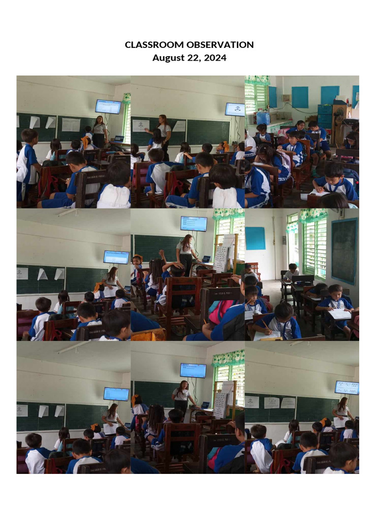 Classroom Observation | PDF