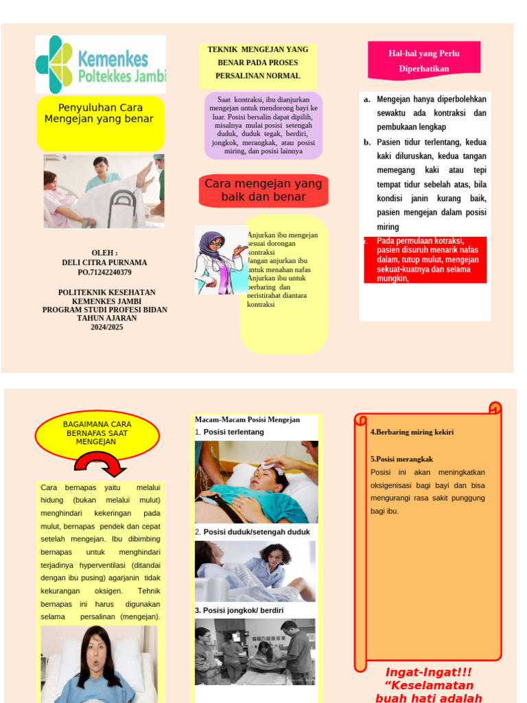4.leaflet Cara Mengejan Deli Citra Purnama | PDF