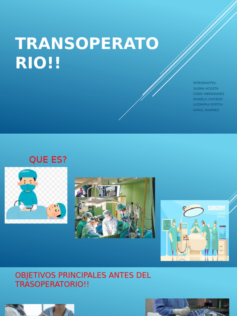 Transoperatorio!! | PDF