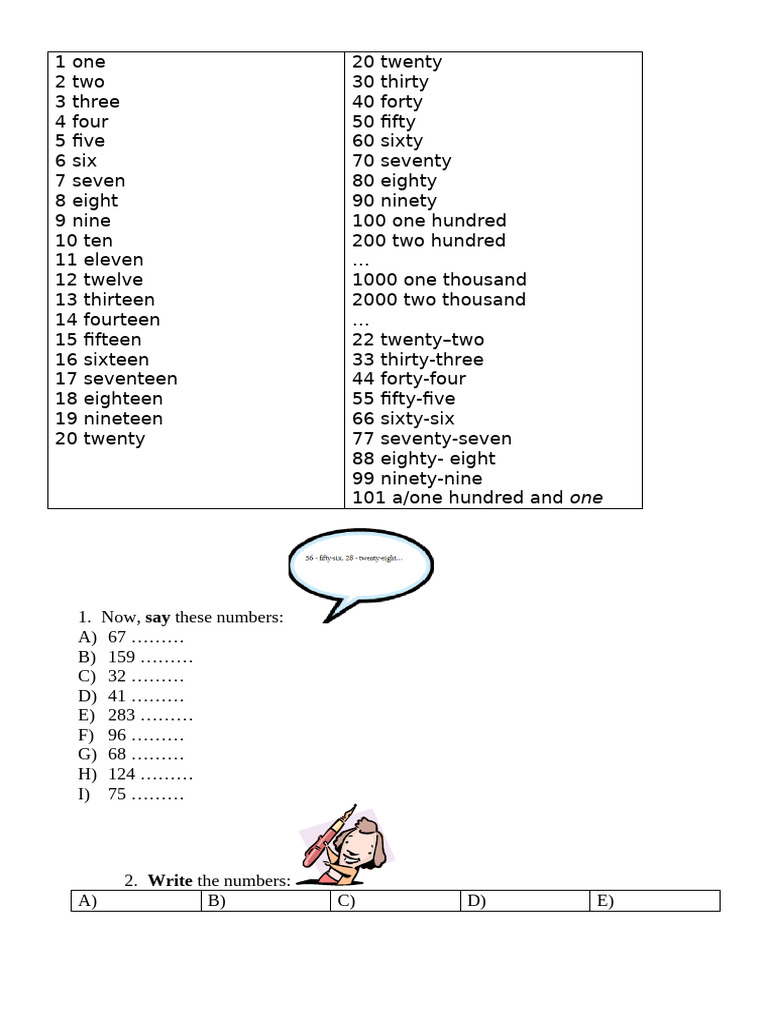 English Numbers and Currancy | PDF
