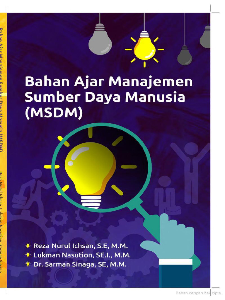 Bahan Ajar Manajemen Sumber Daya Manusia (MSDM) | PDF