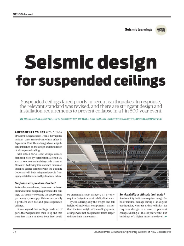 Seismic Designs For Suspended Ceilings by Hedda Maria Oosterhoff ...