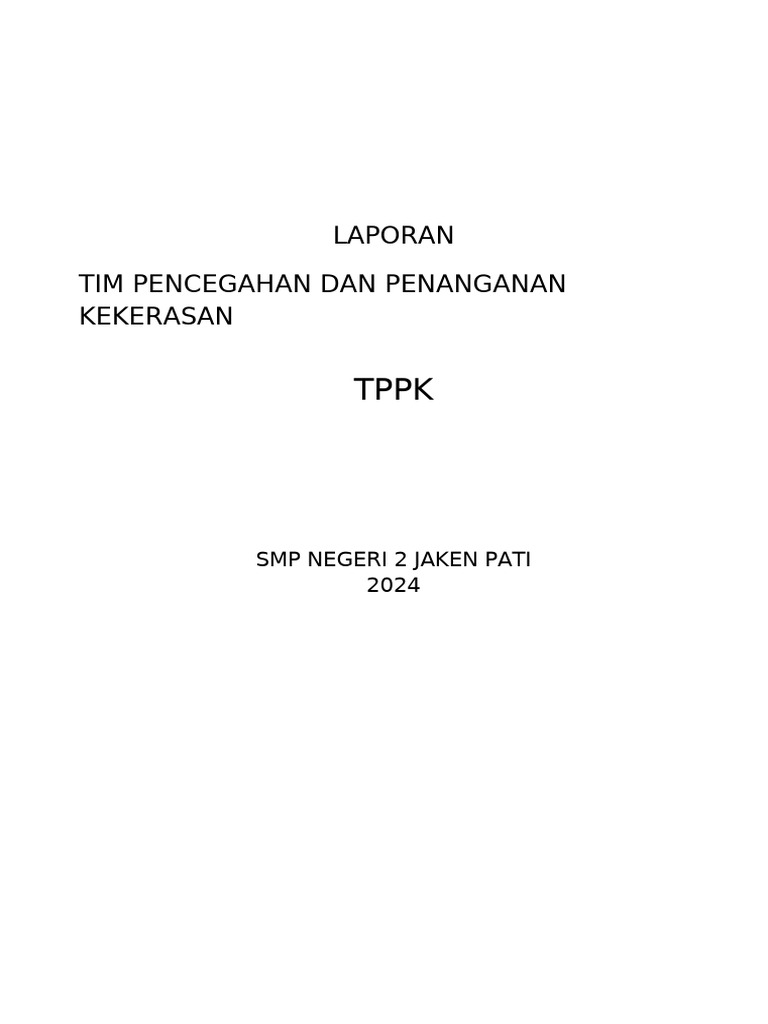 LAPORAN TPPK - Compressed | PDF | Kesehatan Holistik