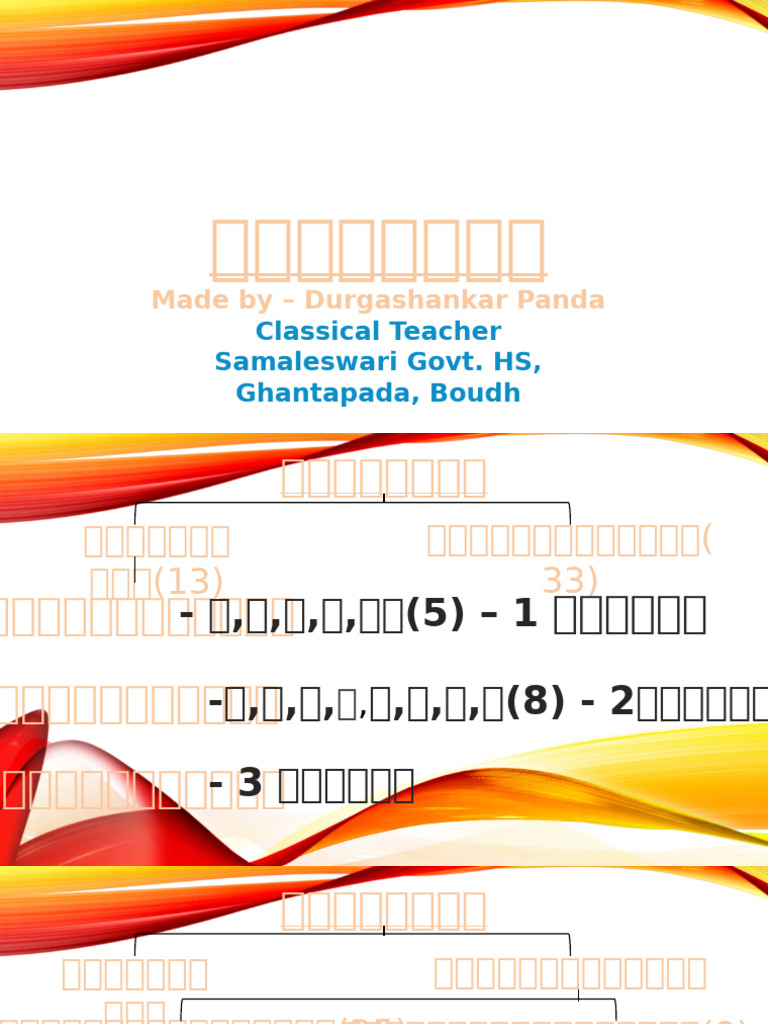 Made by - Durgashankar Panda: Classical Teacher Samaleswari Govt. HS, Ghantapada, Boudh | PDF