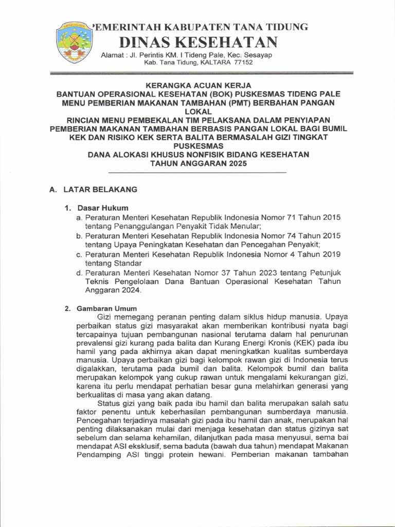 Tor Dan Rab PMT Tideng Pale - Pelathan | PDF