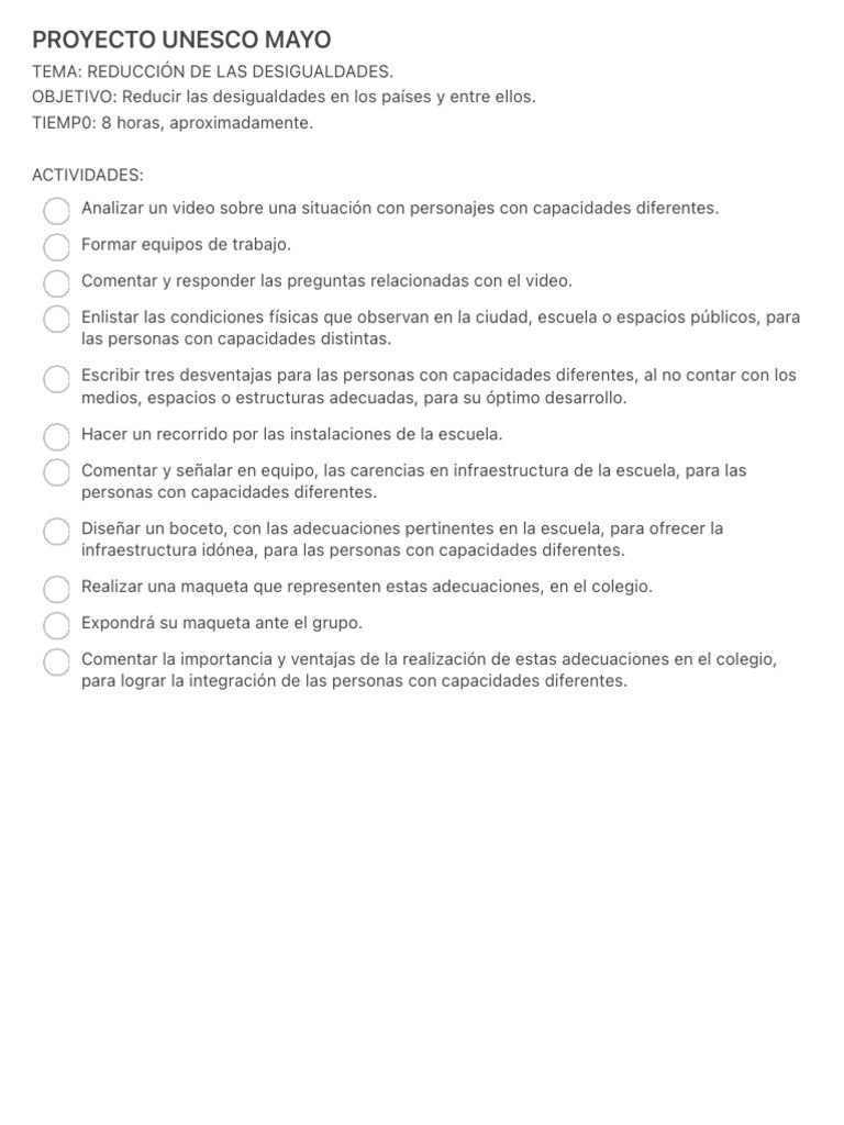 Proyecto Unesco Mayo | PDF | Arte