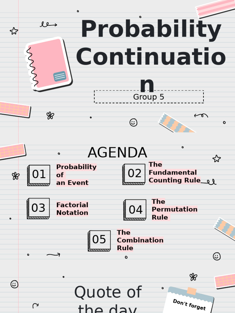 Probability Continuation Group 5 | PDF | Probability | Permutation