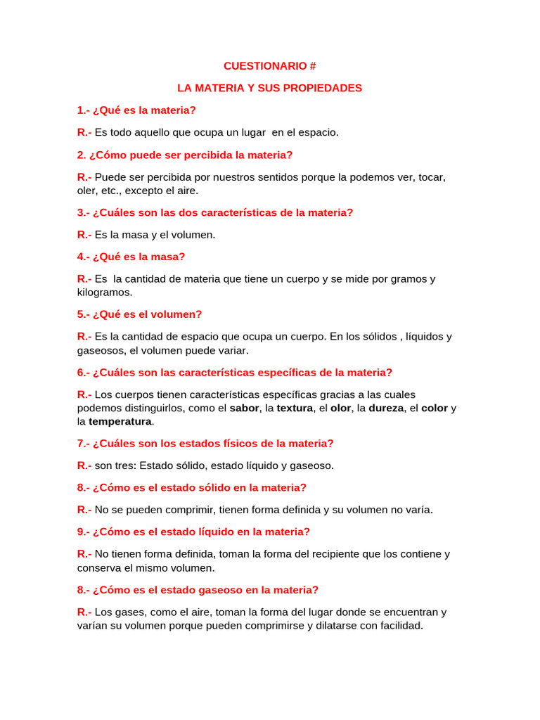 Propiedades y Estados de la Materia | PDF