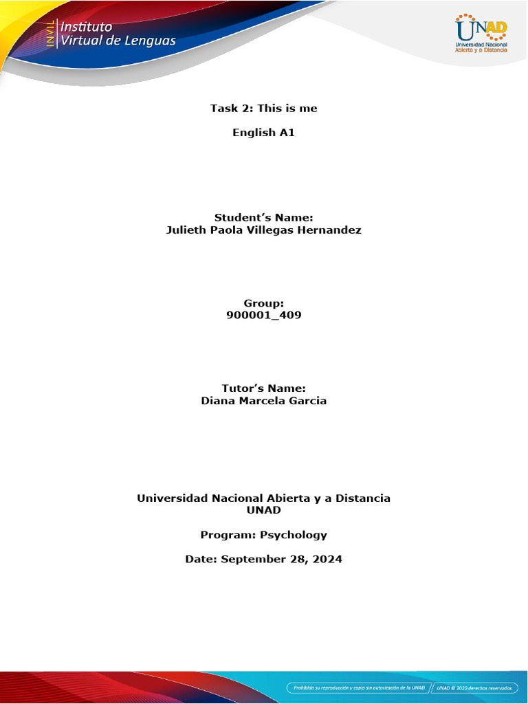 Anexo 1 - Task 2 - Julieth Paola Villegas Hernandez | PDF | Home