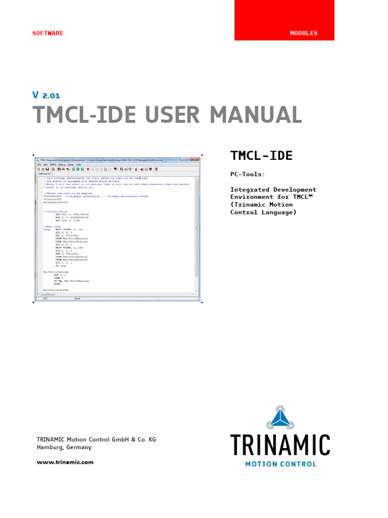 Tmcl-Ide Usermanual v201 | PDF | Menu (Computing) | Assembly Language