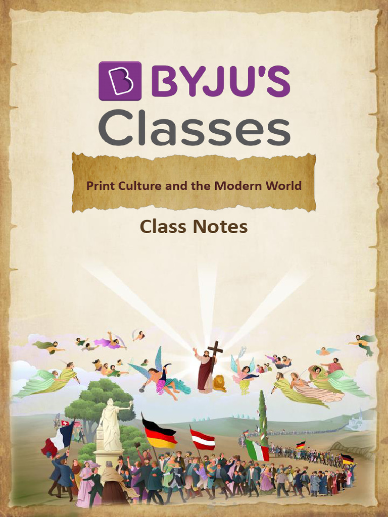 Class 10 Notes: Print Culture Overview | PDF | Printing | Books