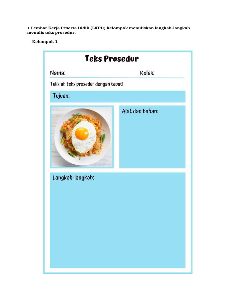 LKPD Teks Prosedur | PDF