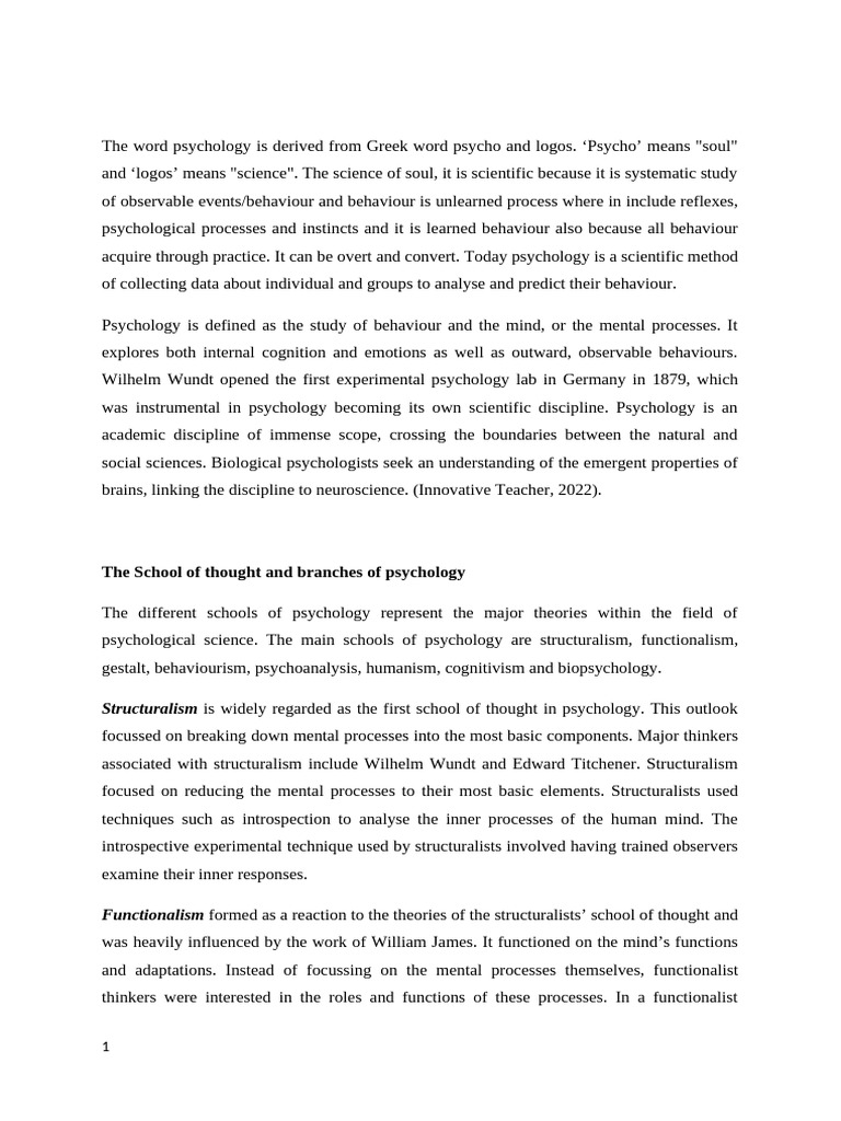 Psychology Assignment 4 | PDF | Psychology | Id