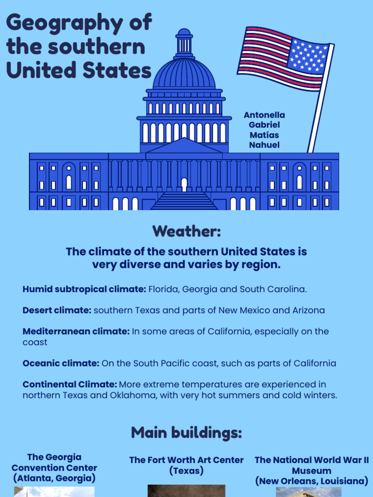 Geography of The Southern United States-IDI | PDF | Southern United ...
