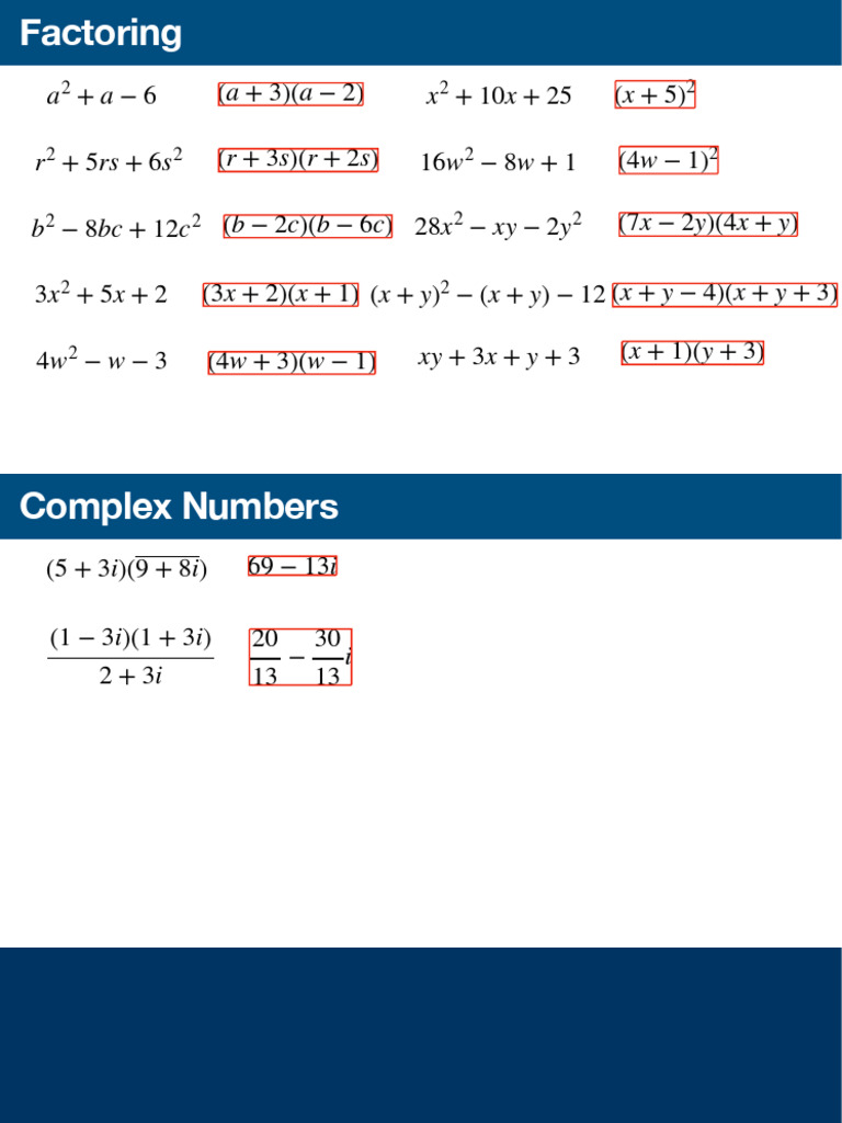 Factoring and Solving Equations Guide | PDF | Equations | Quadratic ...