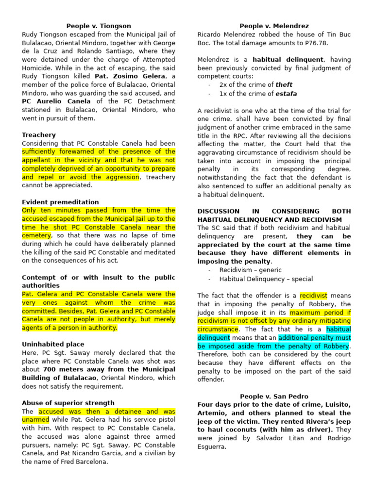 Module 8 - Tickler | PDF | Recidivism | Crimes