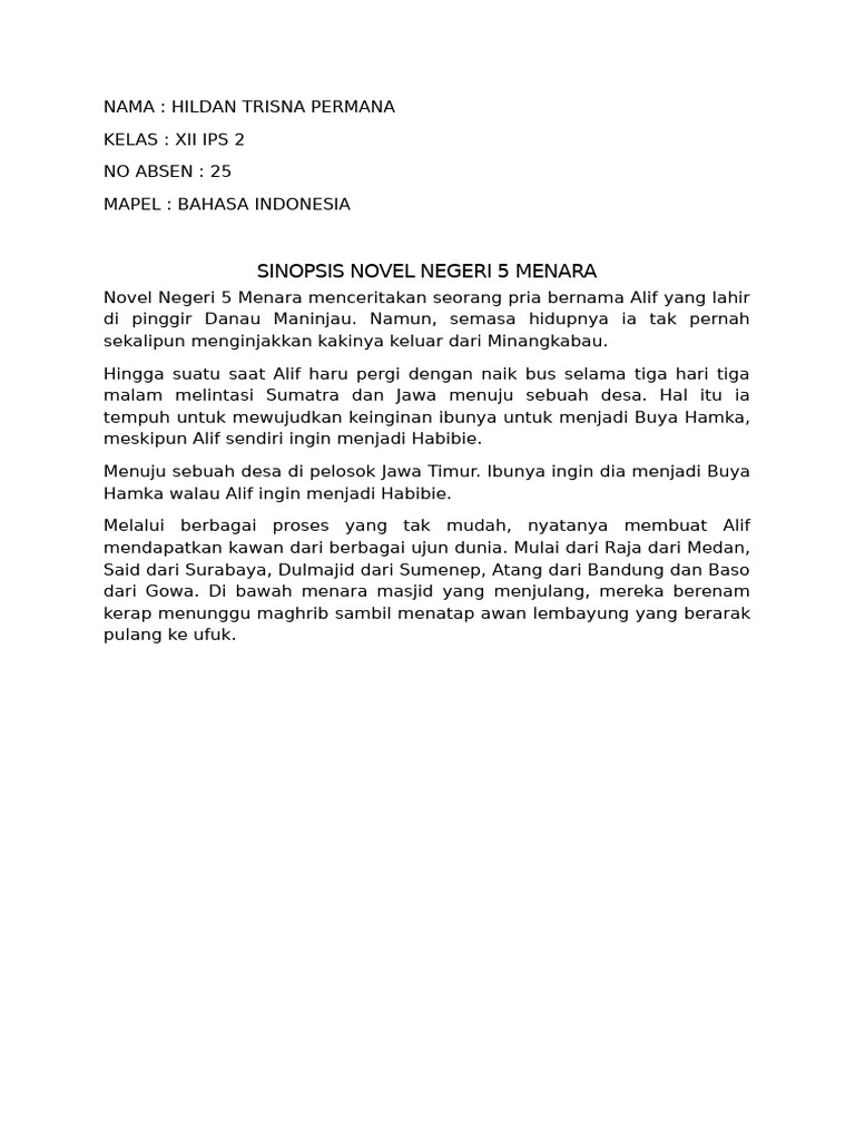 Sinopsis Hildan | PDF