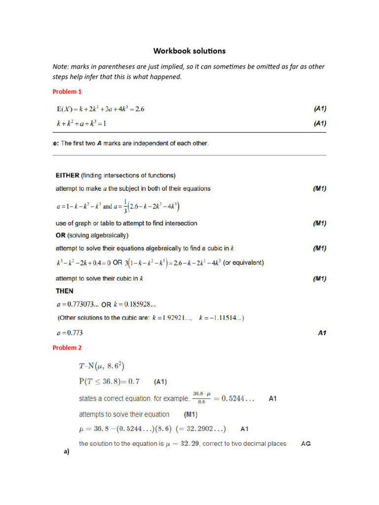 Workbook Solutions 2 | PDF