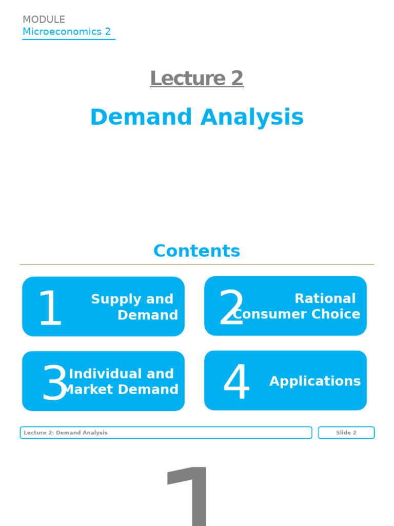 Lecture 2 - Demand Analysis | PDF | Cost Of Living | Elasticity (Economics)