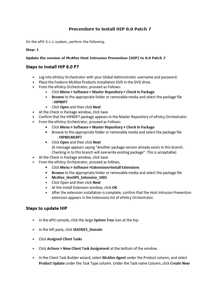 HIP 8.0 Patch 7 Instructions | PDF | Computing Platforms | Operating ...