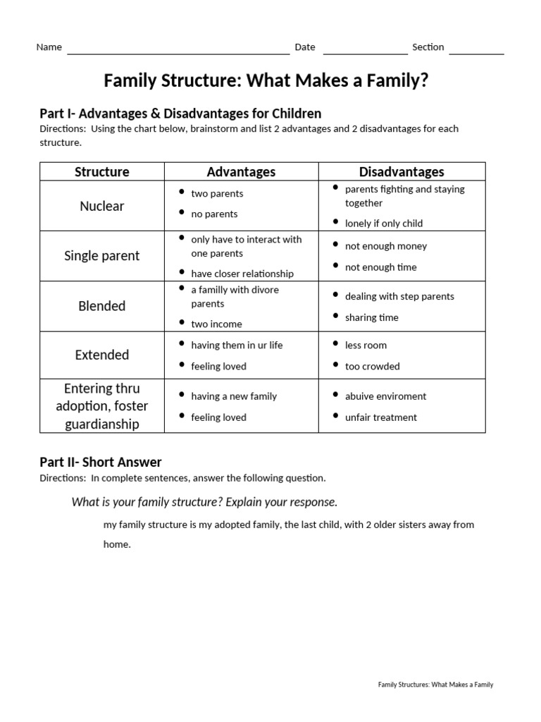 Family Structure - What Makes A Family | PDF