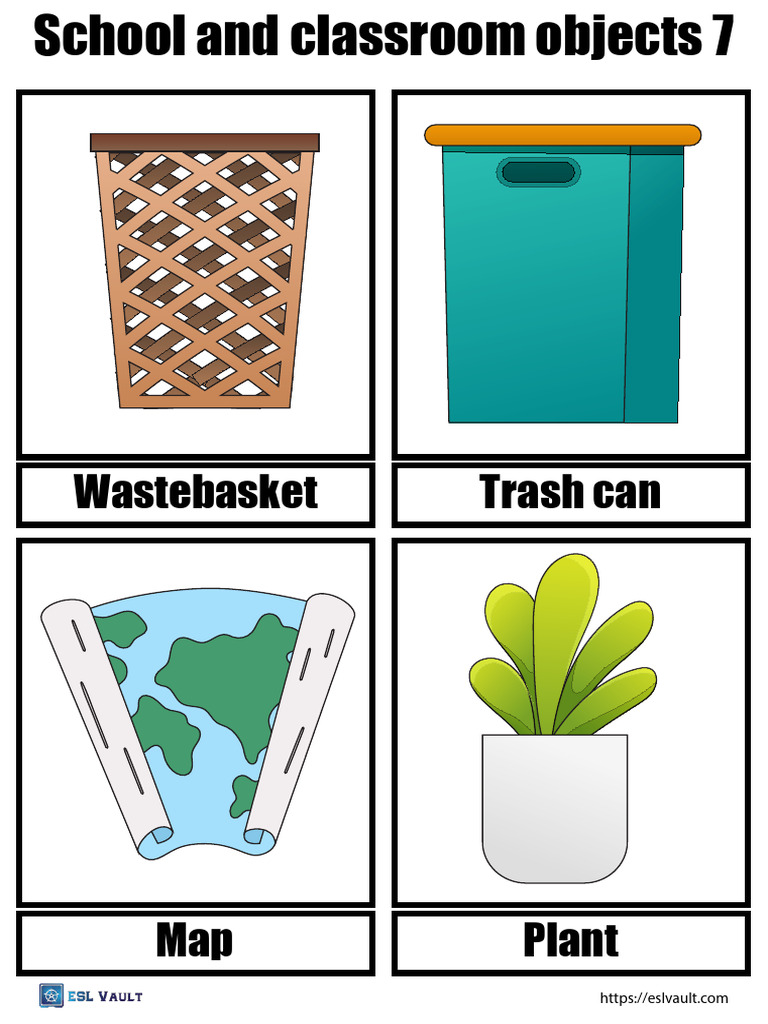 Printable School Objects Flashcards 7 | PDF