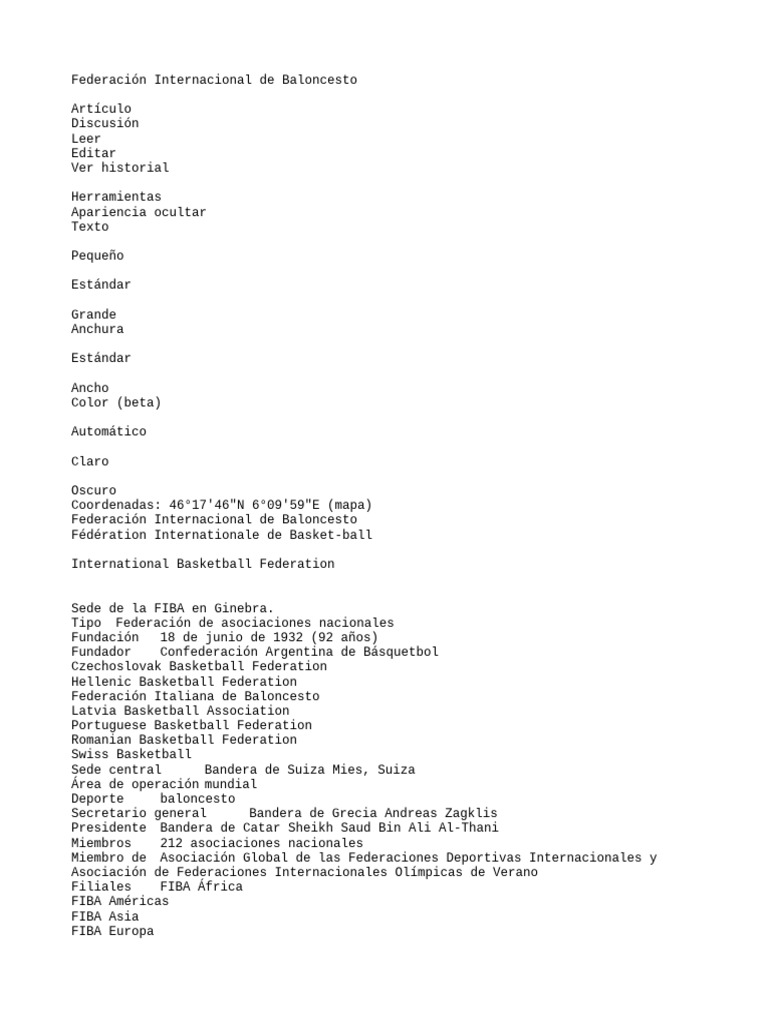 FIBA | PDF