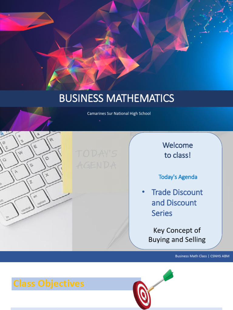 Business Math for High Schoolers | PDF | List Price | Mathematics