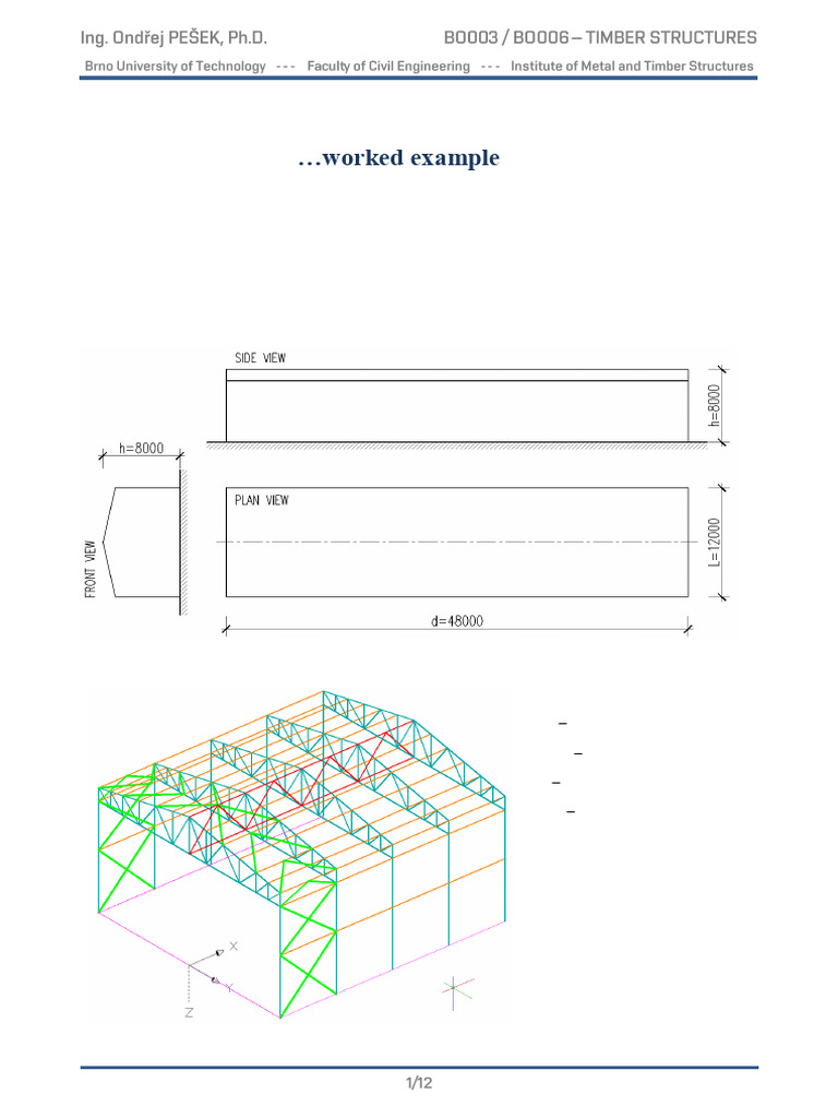 Worked Examples - Transversal Bracing | PDF | Truss | Buckling
