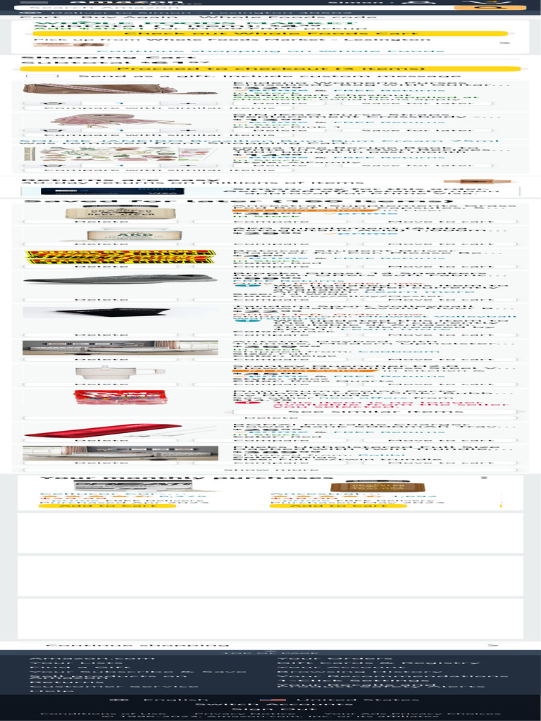 Amazon Shopping Cart Overview | PDF