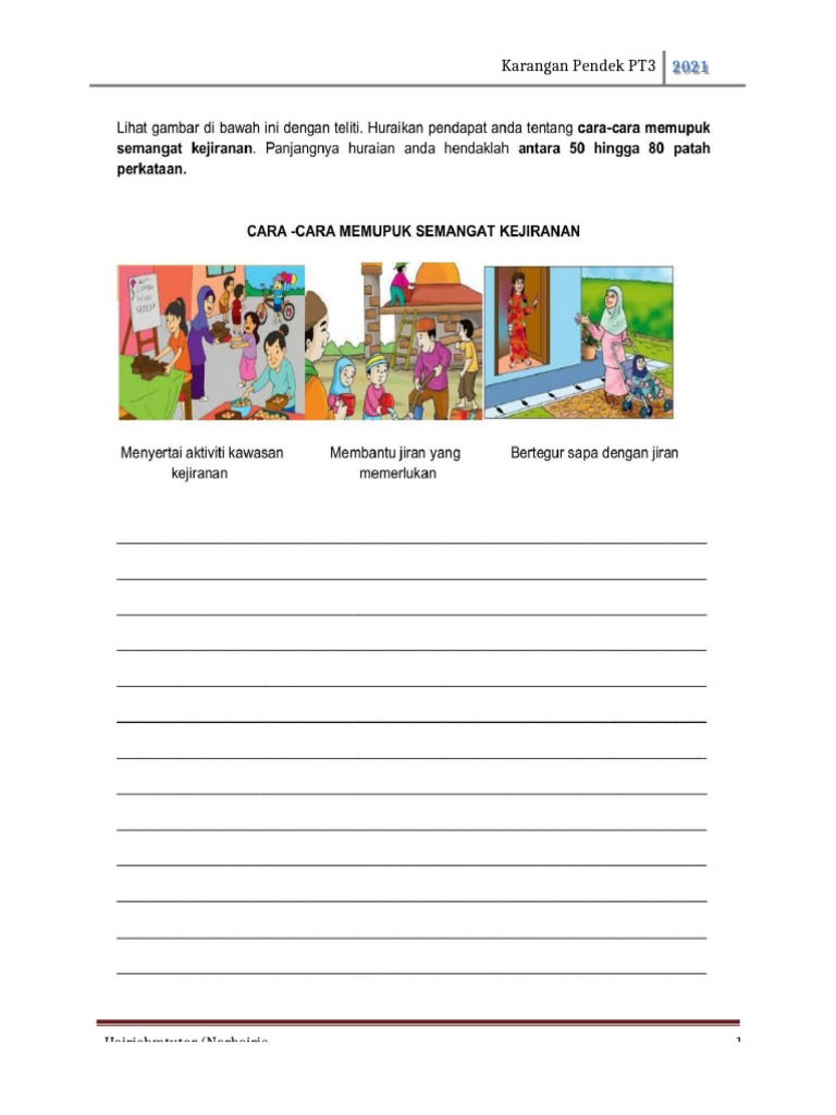 Latihan Karangan Pendek Ogos Pdf