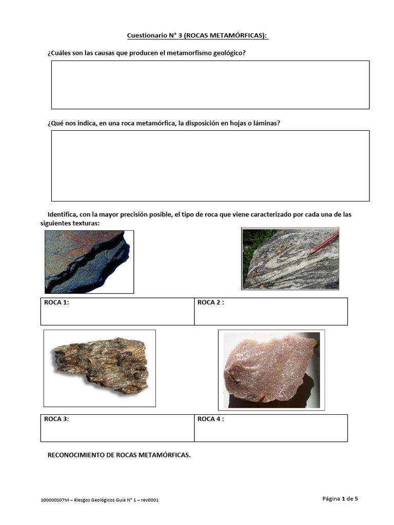Guia N 2 - 100000u13s-s07m-Labminero1-Tipos de Rocas | PDF | Ciencia y ...
