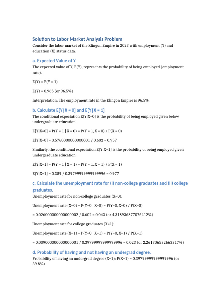 Labor Market Analysis Solution | PDF