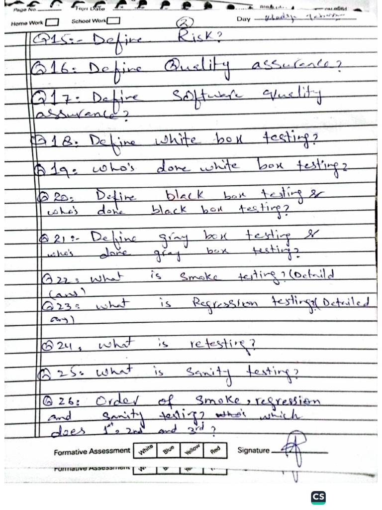 Interview Questions - SQA MANUAL | PDF